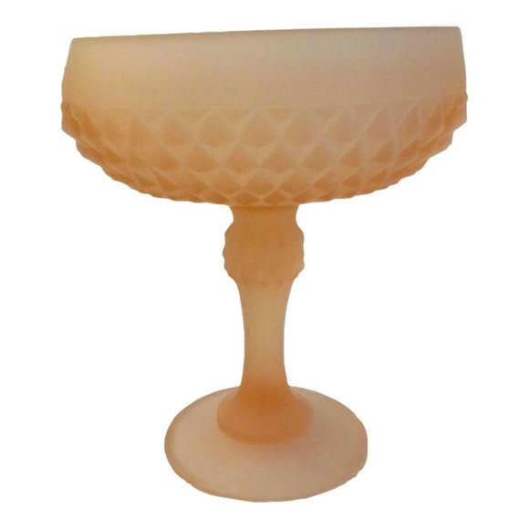 Indiana Glass | Accents | 97s Indiana Glass Pink Satin Compote | Poshmark